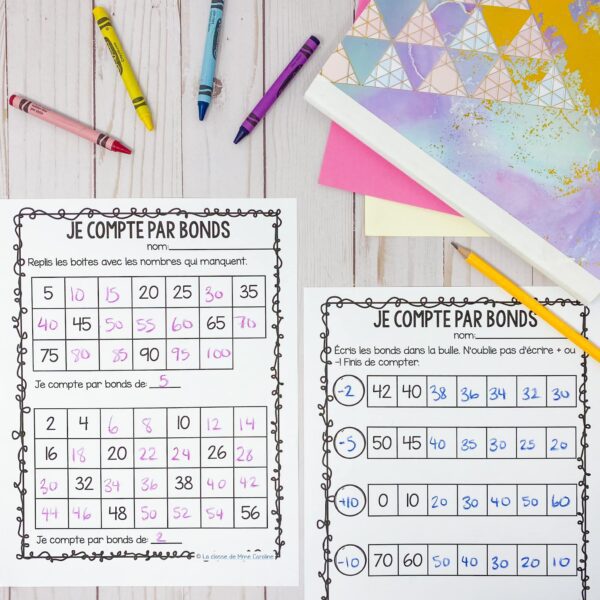 Grade 1 Math: French Skip Counting (2s, 5s 10s) - La Classe de Mme Caroline