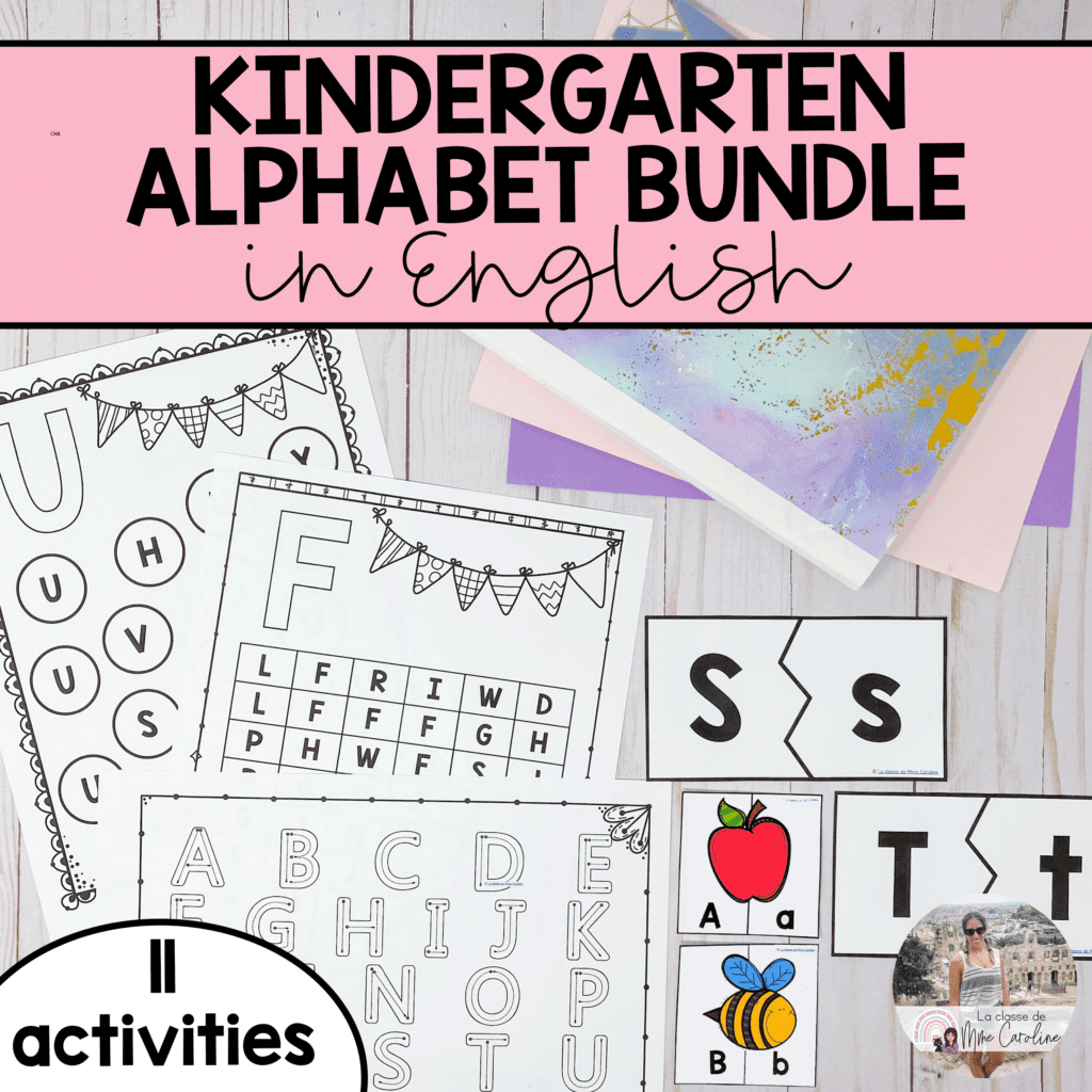 English Kindergarten Alphabet Recognition Bundle - La Classe de Mme ...
