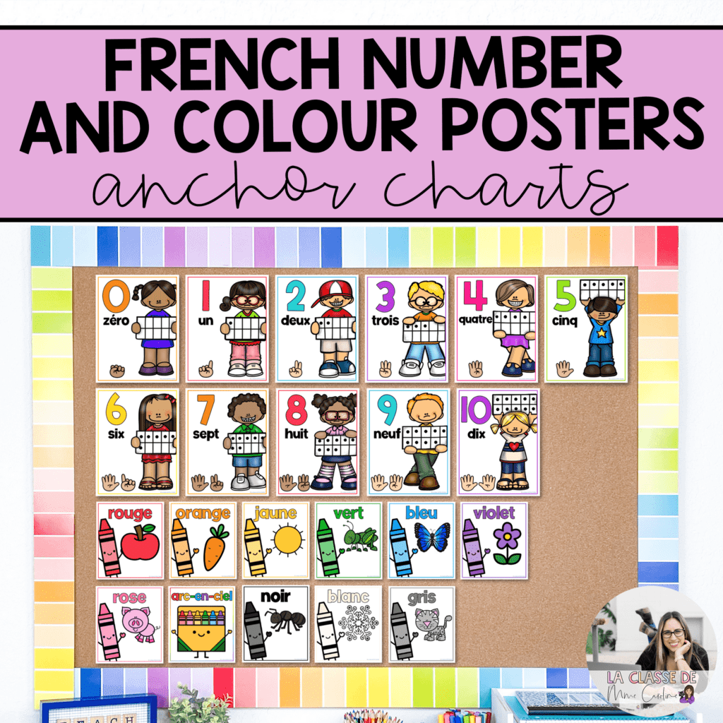 French Number and Colour Anchor Charts / Affiches de numéros et ...
