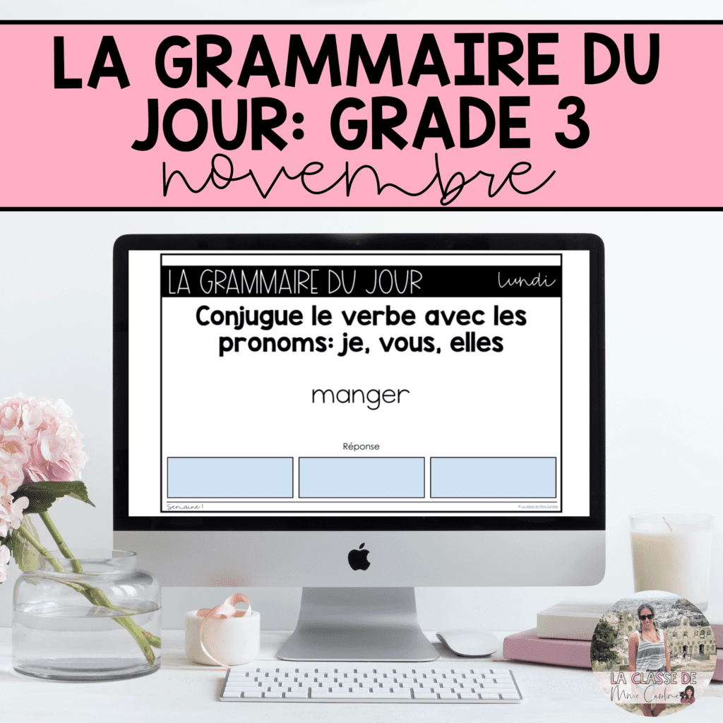 Grade 1 French Grammar Activities for Google Slides - November - La ...