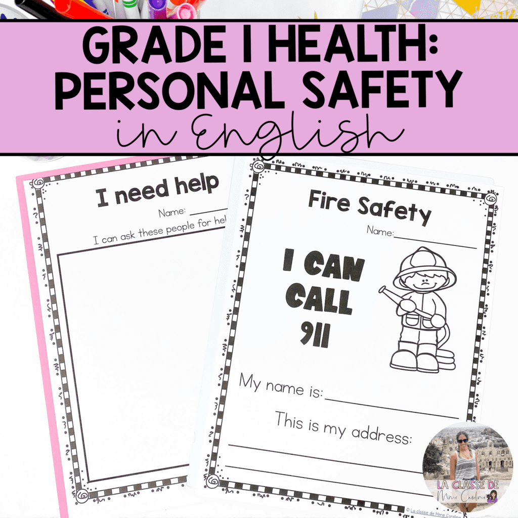 Grade 1 Personal Safety and Injury Prevention Health Unit in ENGLISH ...
