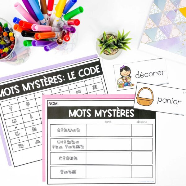 French Easter Word Work - Mots mystères Pâques - La Classe de Mme Caroline
