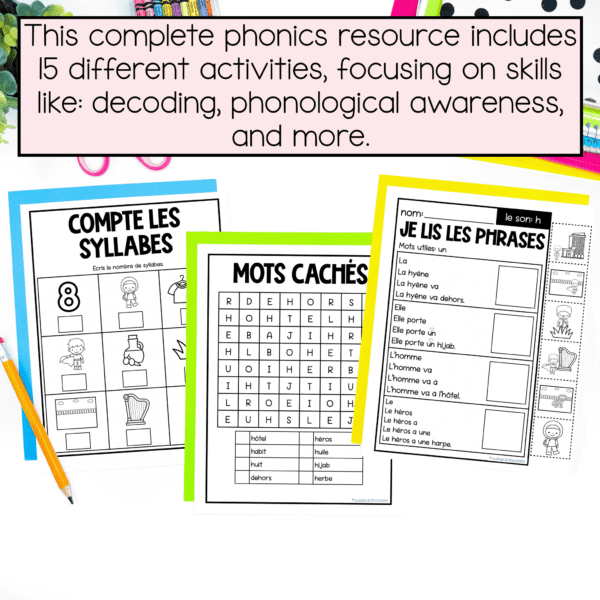 French Phonics Activities - Decoding Phonological & Phonemic Awareness ...