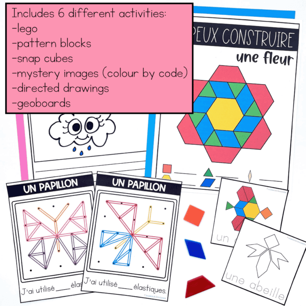 French Spring Task Card Bundle for Early Finishers or Morning Bins - j ...