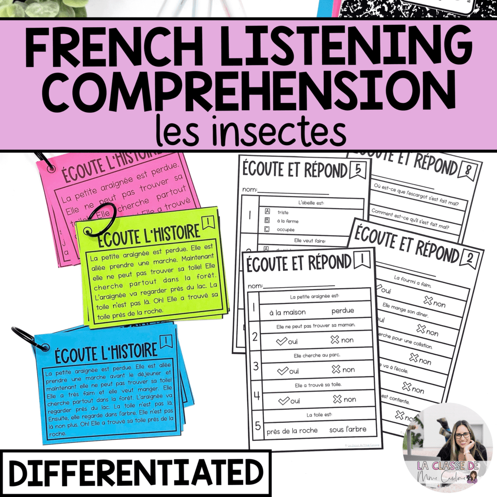 French Listening Comprehension - Les Insectes - Activités de ...