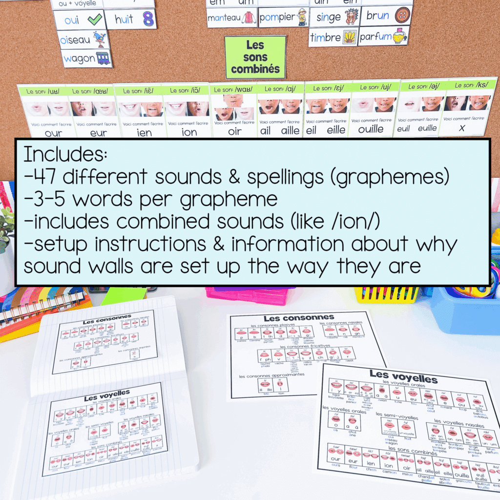 French Sound Wall BUNDLE - French Phonics Posters & Vocabulary Words ...